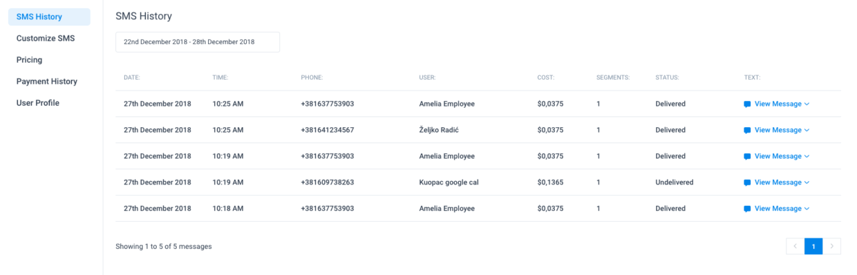 SMS Notifications - Amelia WordPress Booking Plugin