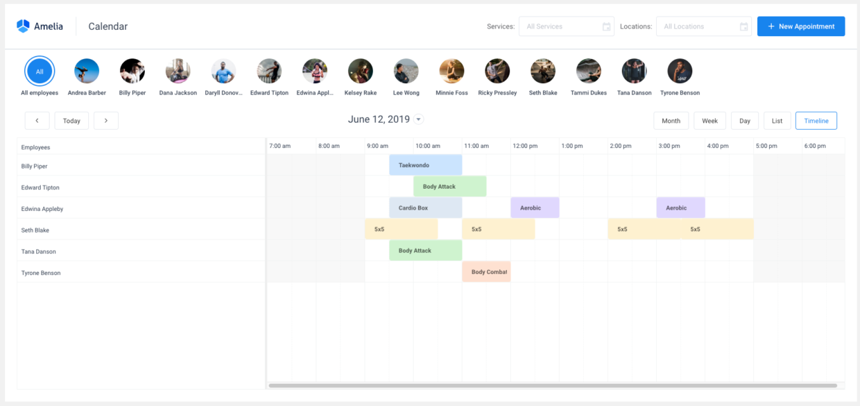 Managing Calendar - Amelia WordPress Booking Plugin