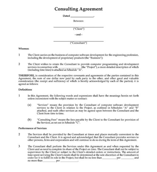 Consulting contract examples to use for your business