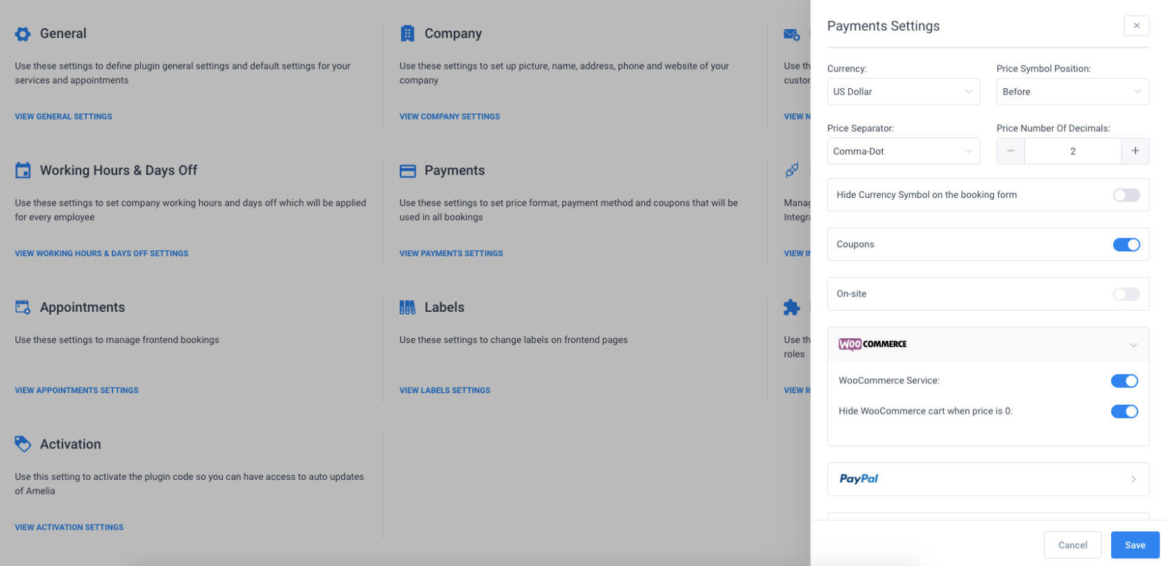WooCommerce integration - Amelia WordPress Booking Plugin