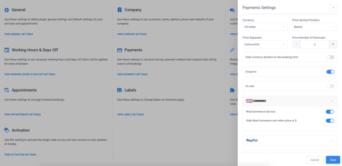 WooCommerce integration - Amelia WordPress Booking Plugin