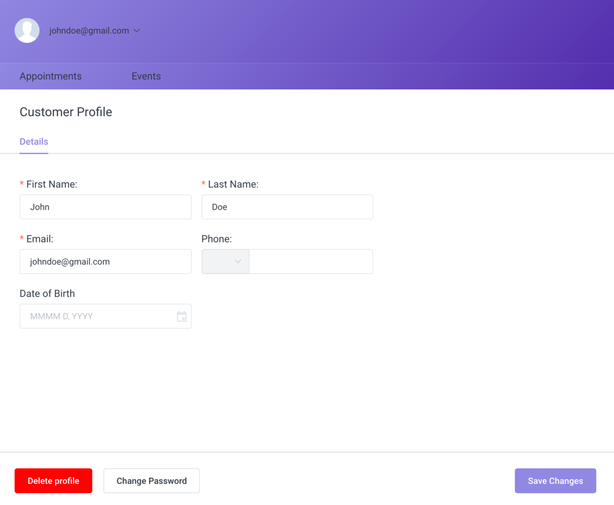 Front-end Customer Panel - Amelia WordPress Booking Plugin
