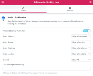 Elementor Builder Integration | Amelia WordPress Booking Plugin