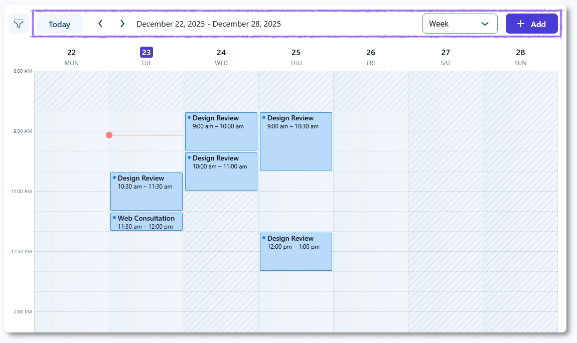 Calendar - Amelia WordPress Booking Plugin