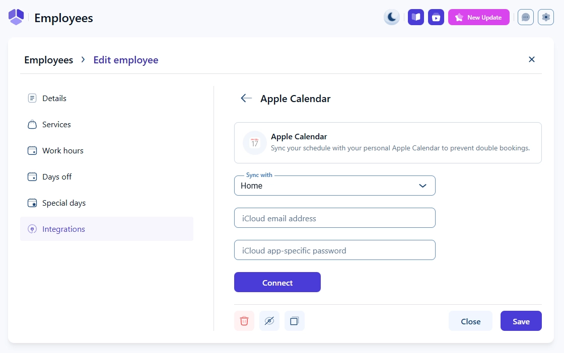 Apple Calendar - Amelia WordPress Booking Plugin