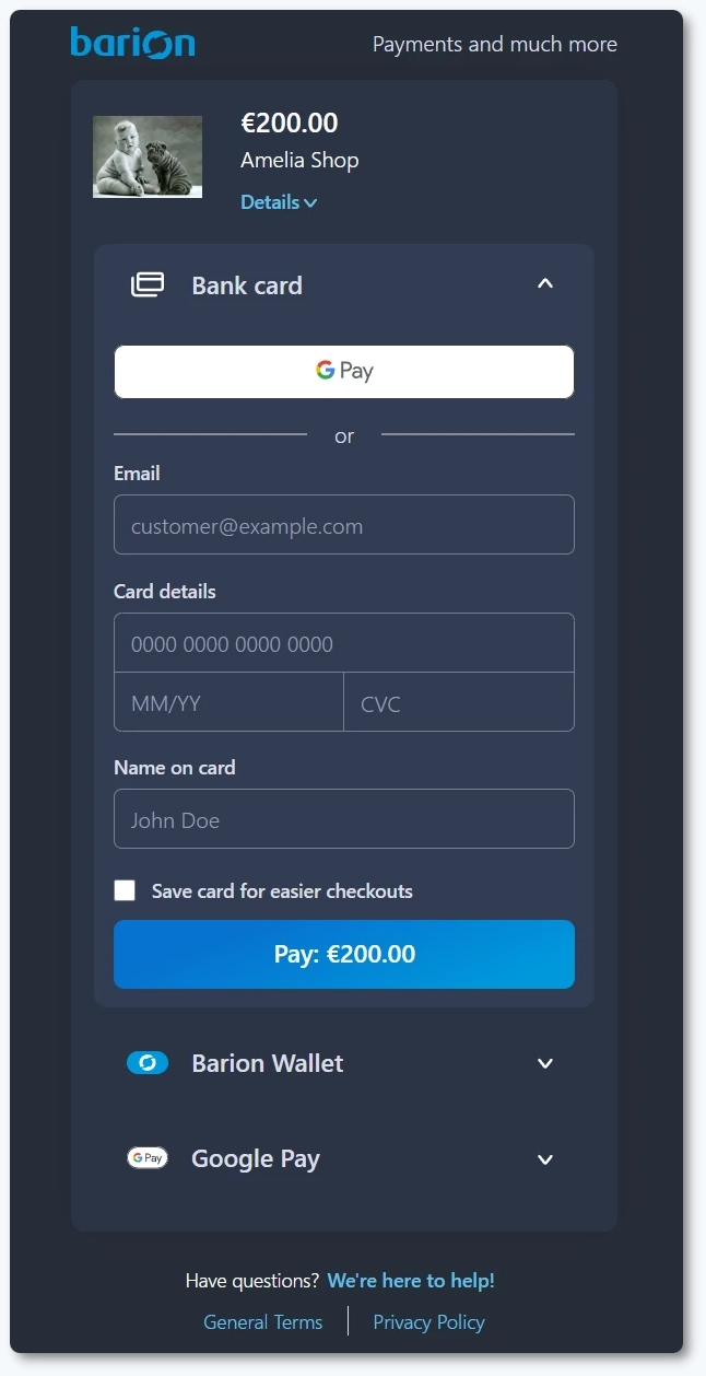 Barion - Amelia WordPress Booking Plugin