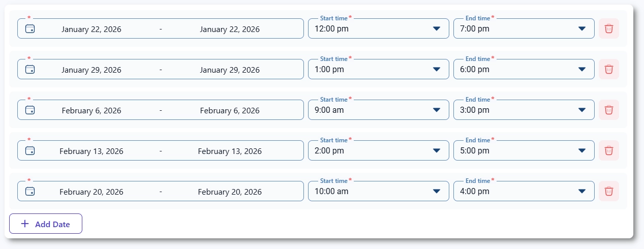Recurring vs multi-day events - Amelia WordPress Booking Plugin