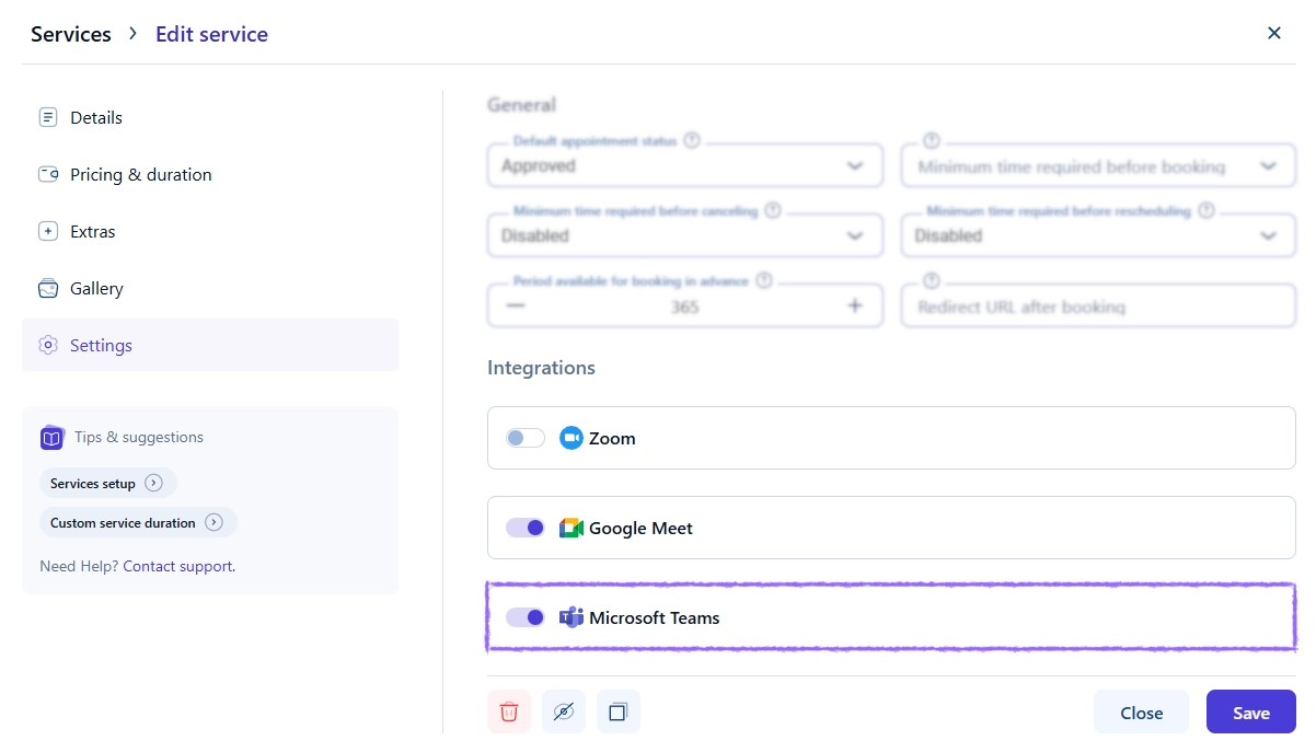 Microsoft Teams - Amelia WordPress Booking Plugin