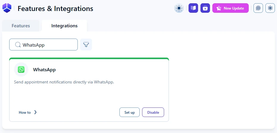 WhatsApp settings - Amelia WordPress Booking Plugin